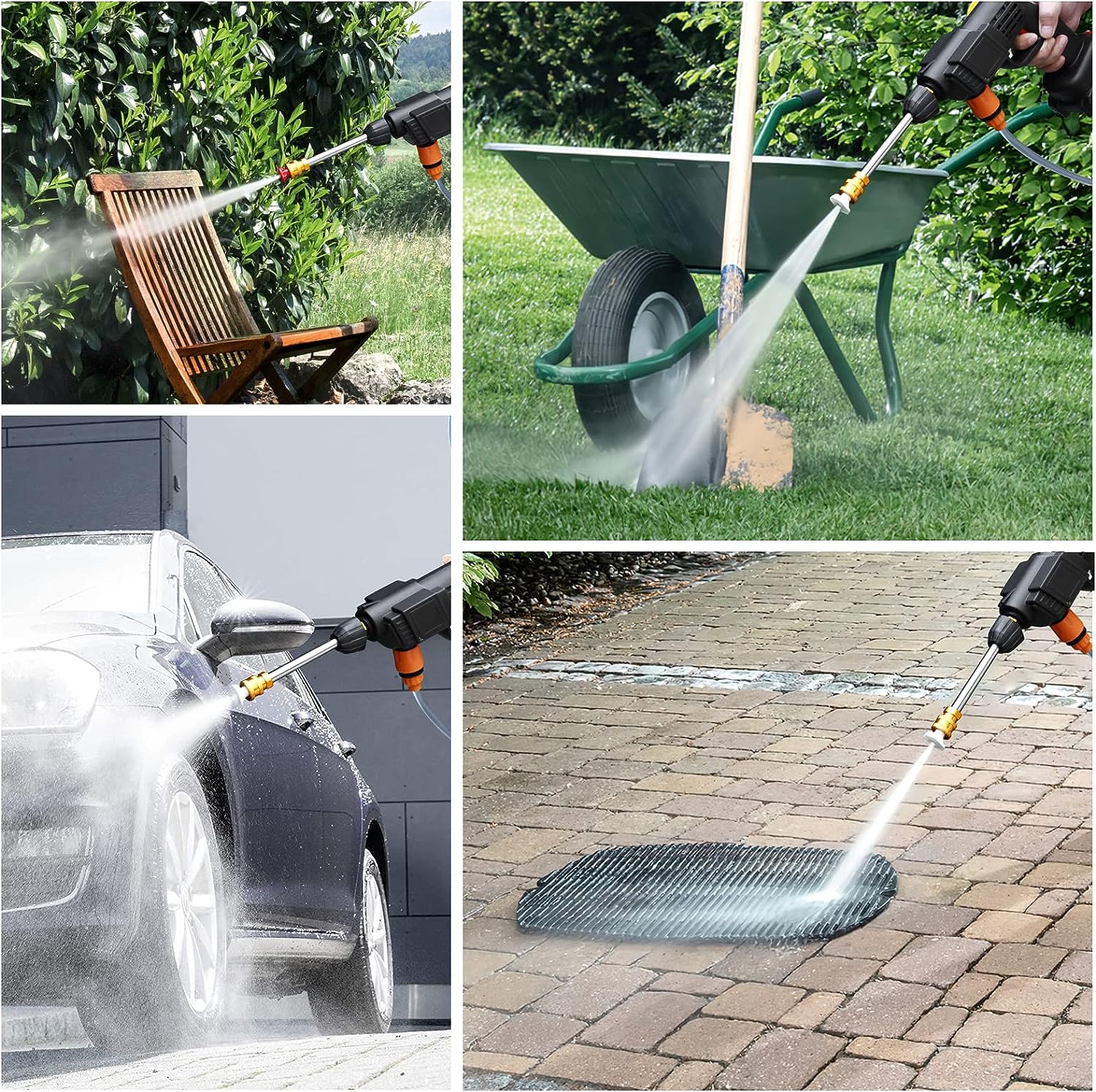 Cordless Power Jet Pressure Washer ( +2 FREE Batteries) – The Green Yards